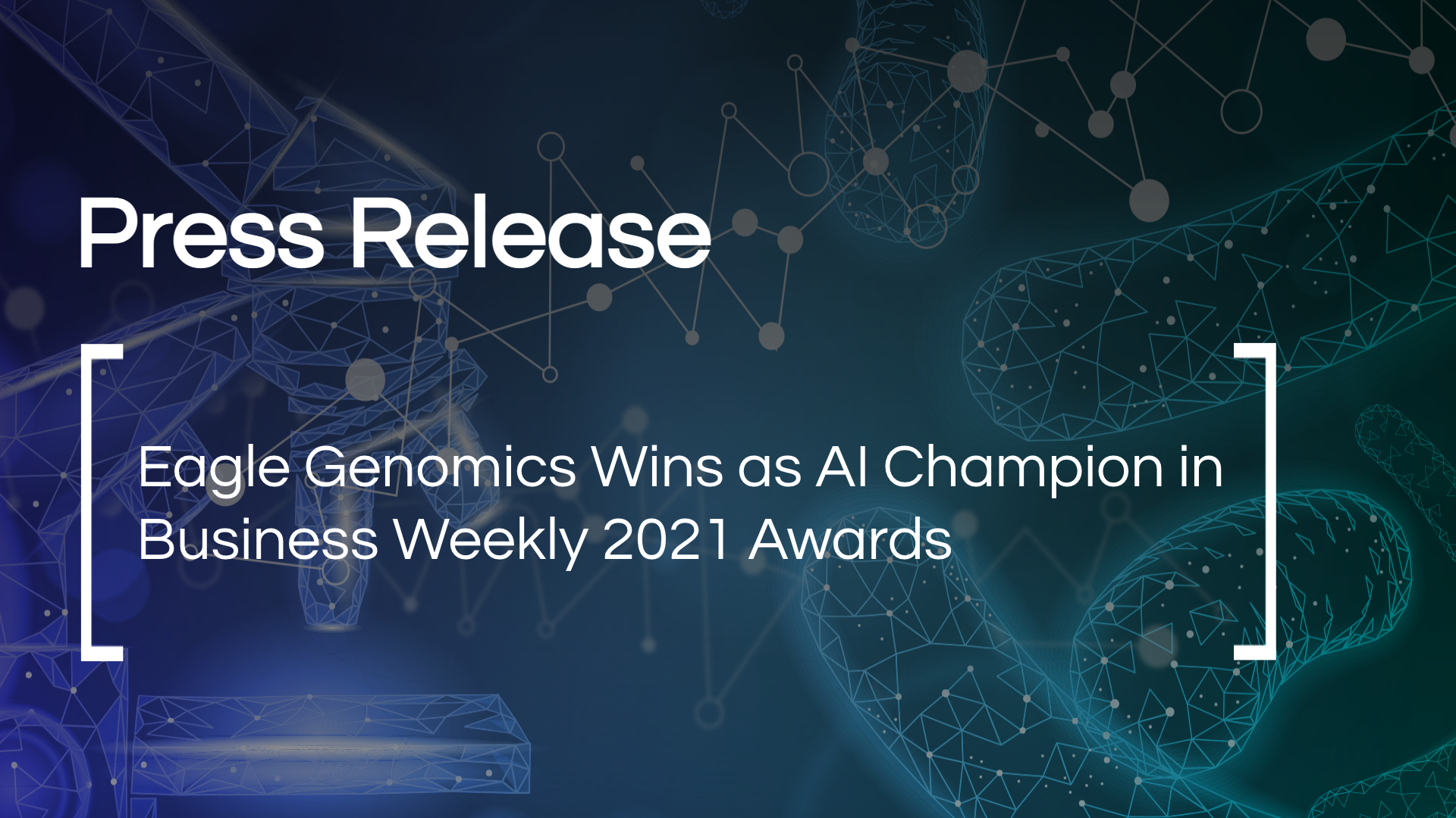 Eagle Genomics Wins as AI Champion in Business Weekly 2021 Awards
